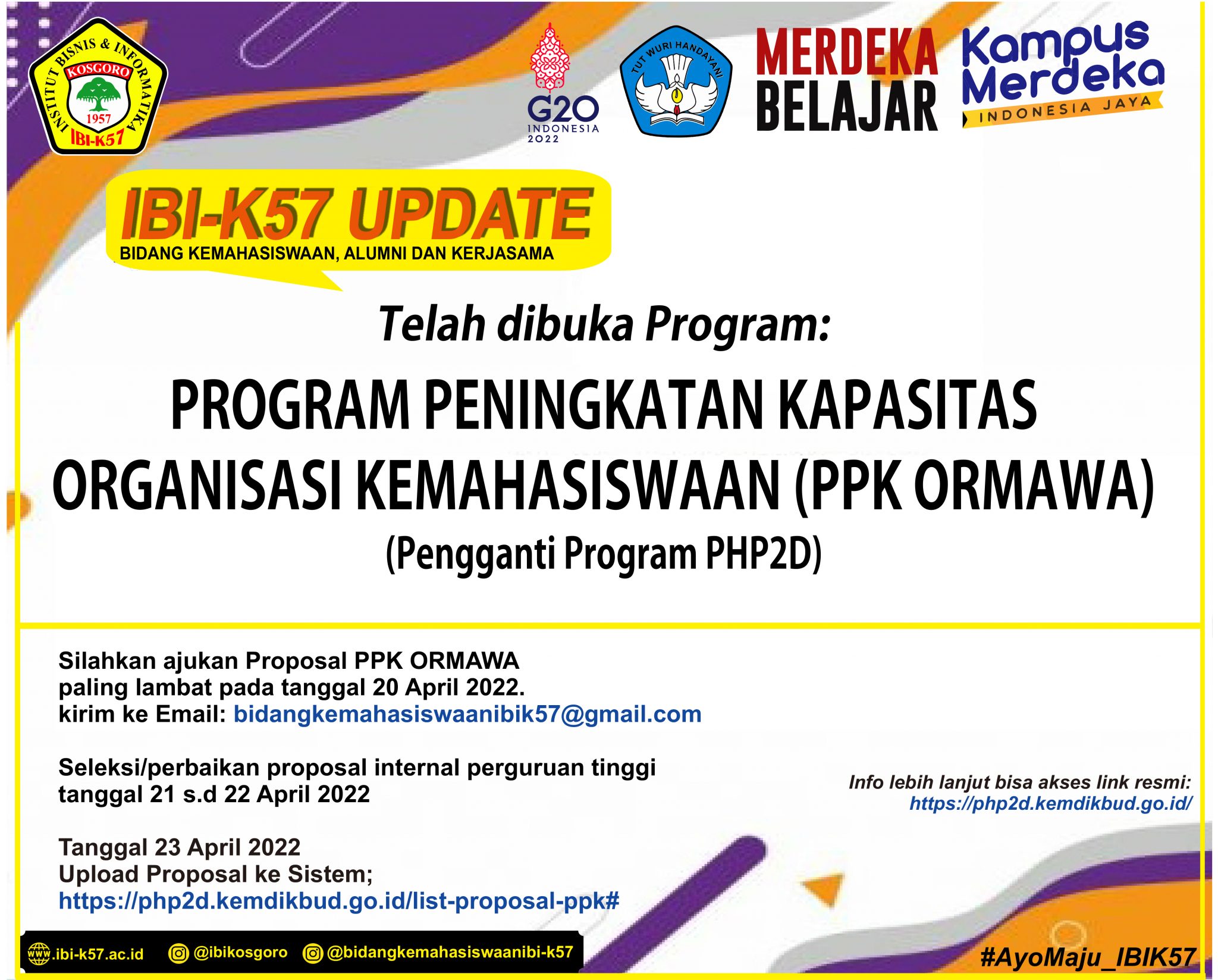 PROGRAM PENINGKATAN KAPASITAS ORGANISASI KEMAHASISWAAN (PPK ORMAWA ...